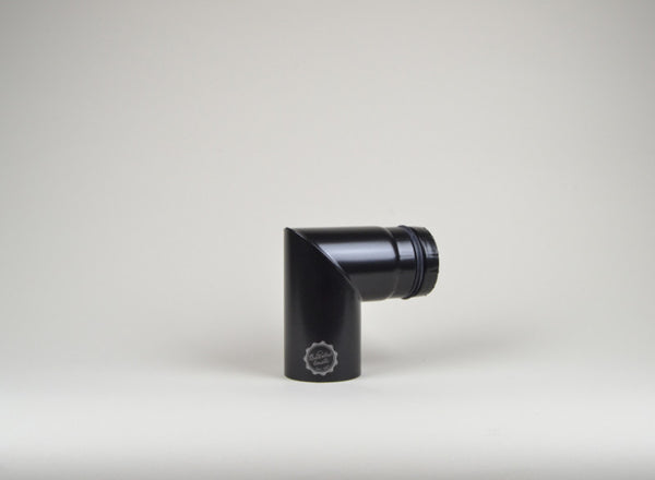 Pellet komfyr rørbuer støpt grå emaljerte 90 grader Viton (2 segmenter ...